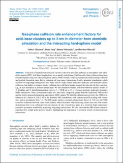 Gas-phase collision rate enhancement factors for acid-base clusters up ...