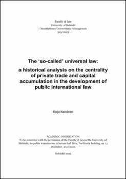 The `so-called´ universal law : a historical analysis on the centrality ...